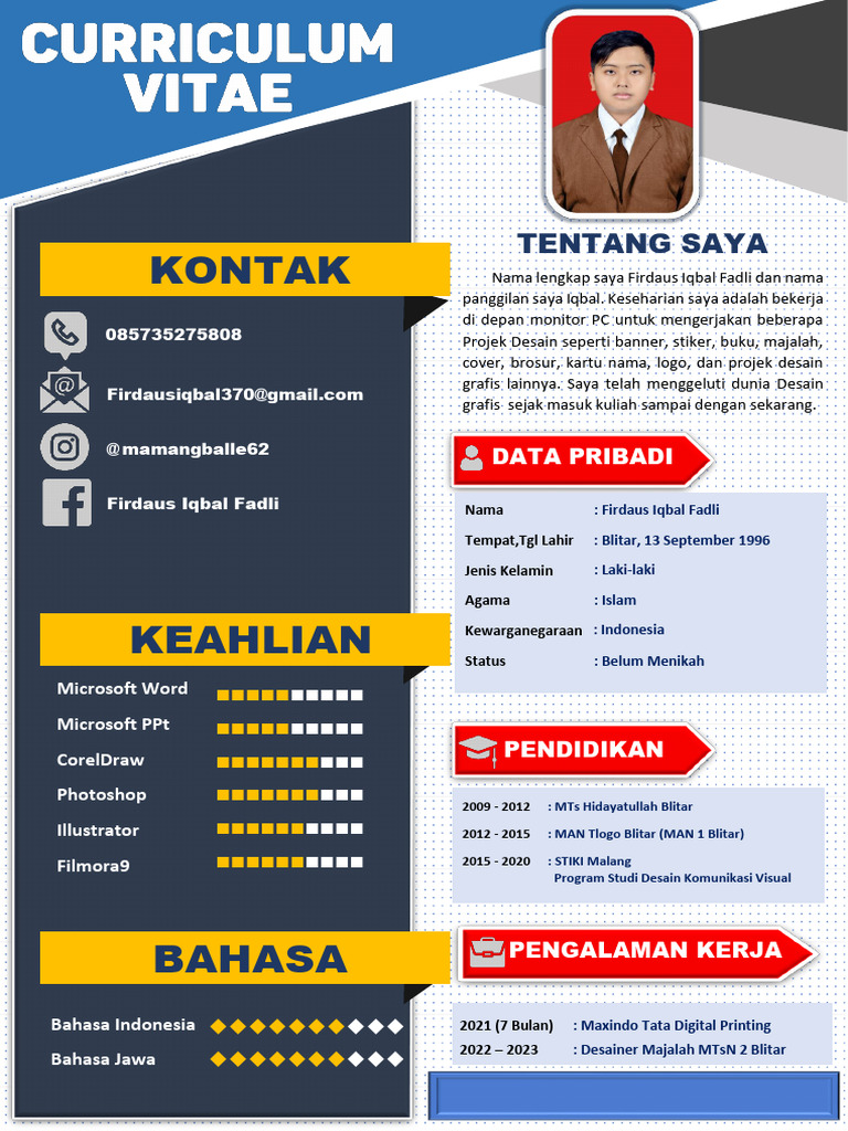 CV - Firdaus Iqbal Fadli | PDF