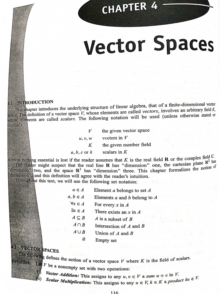 Vector Space Unit 3 of Linear Algebra | PDF
