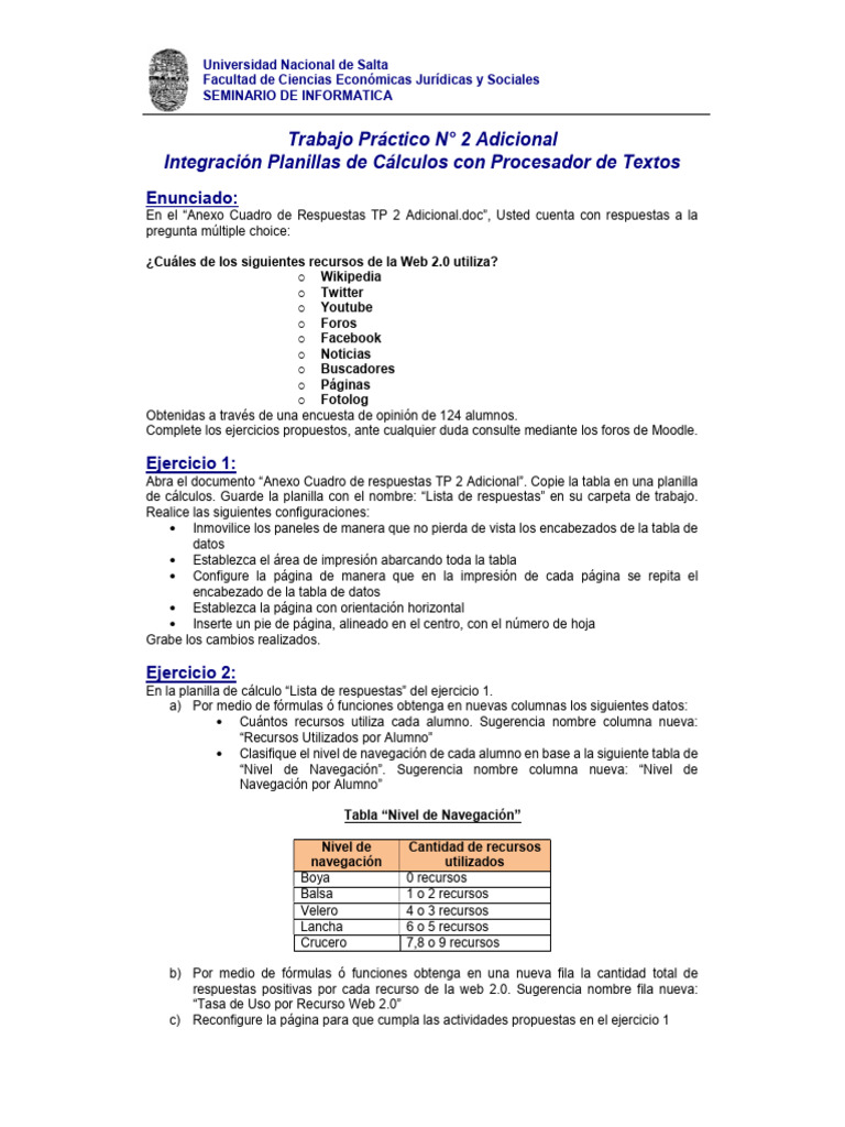 TP #1 Word - Modelo | PDF | Moodle | Informática