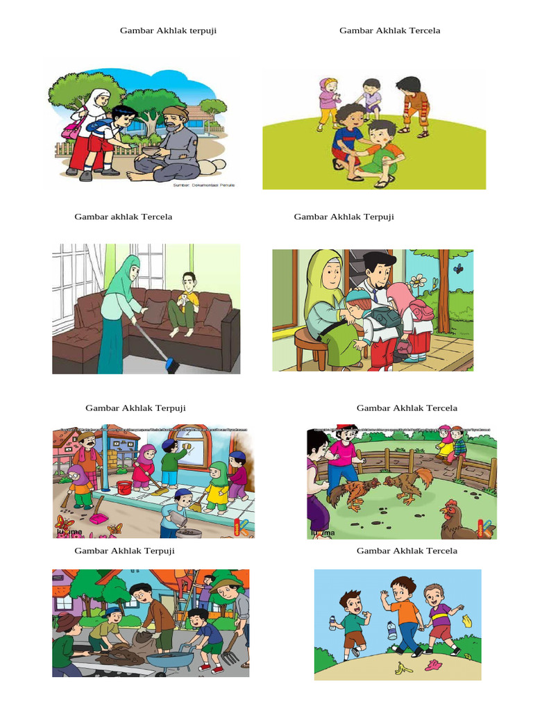Gambar Tentang Akhlak Tercela Dan Terpuji 2 | PDF
