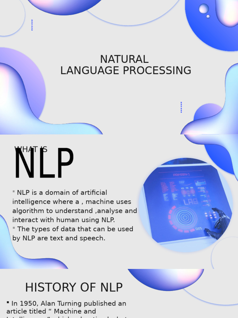 NLP PPT (A.I Holiday Homework) | PDF