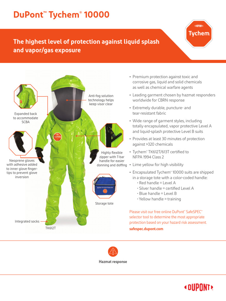 NA - DPP - CHE - EN - IS - Tychem 10000 Overview Web - 202102 - Final | PDF | Dangerous Goods ...