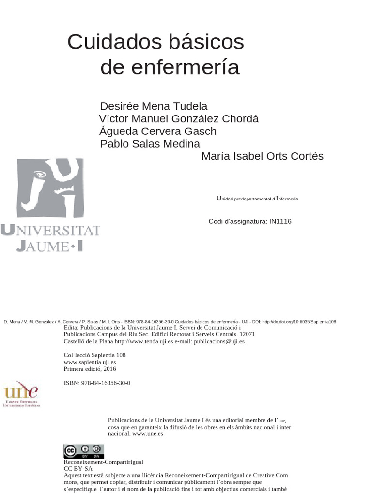 Cuidados Básicos de Enfermería: Guía Esencial | PDF | Hospital | Enfermería
