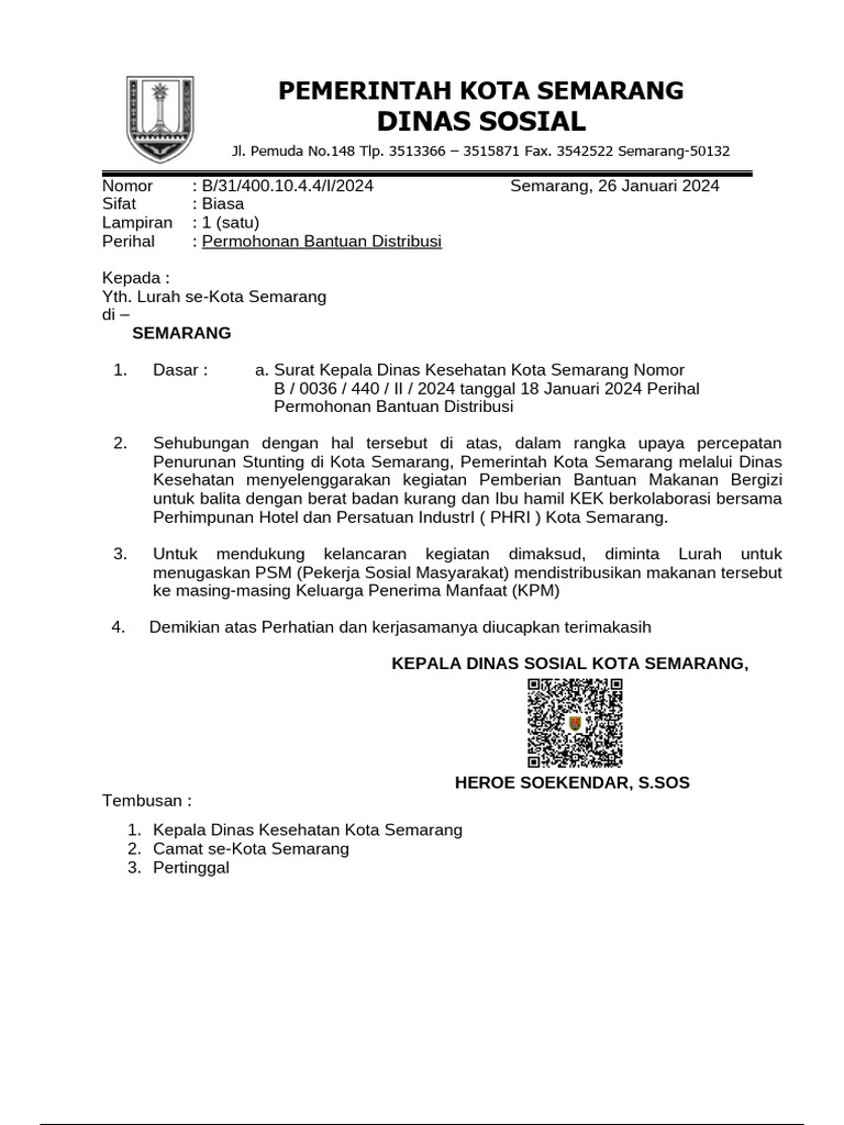 10 Permohonan Bantuan Distribusi PSM | PDF