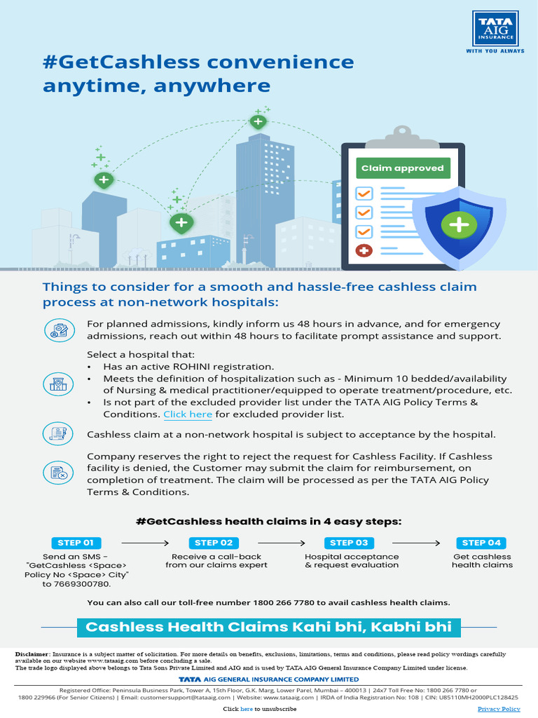 Cashless Facility Launch Mailer Final-02 | PDF | Hospital | Medicine