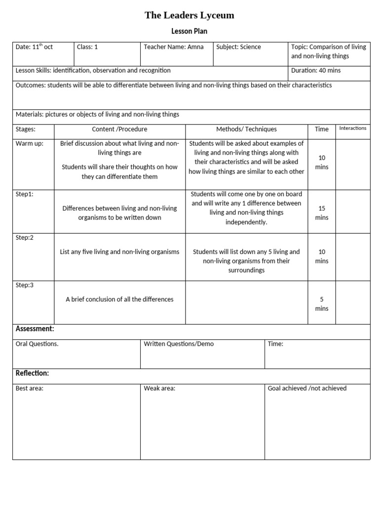 Science Lesson Plans for Grades 1-2 | PDF | Lesson Plan | Science