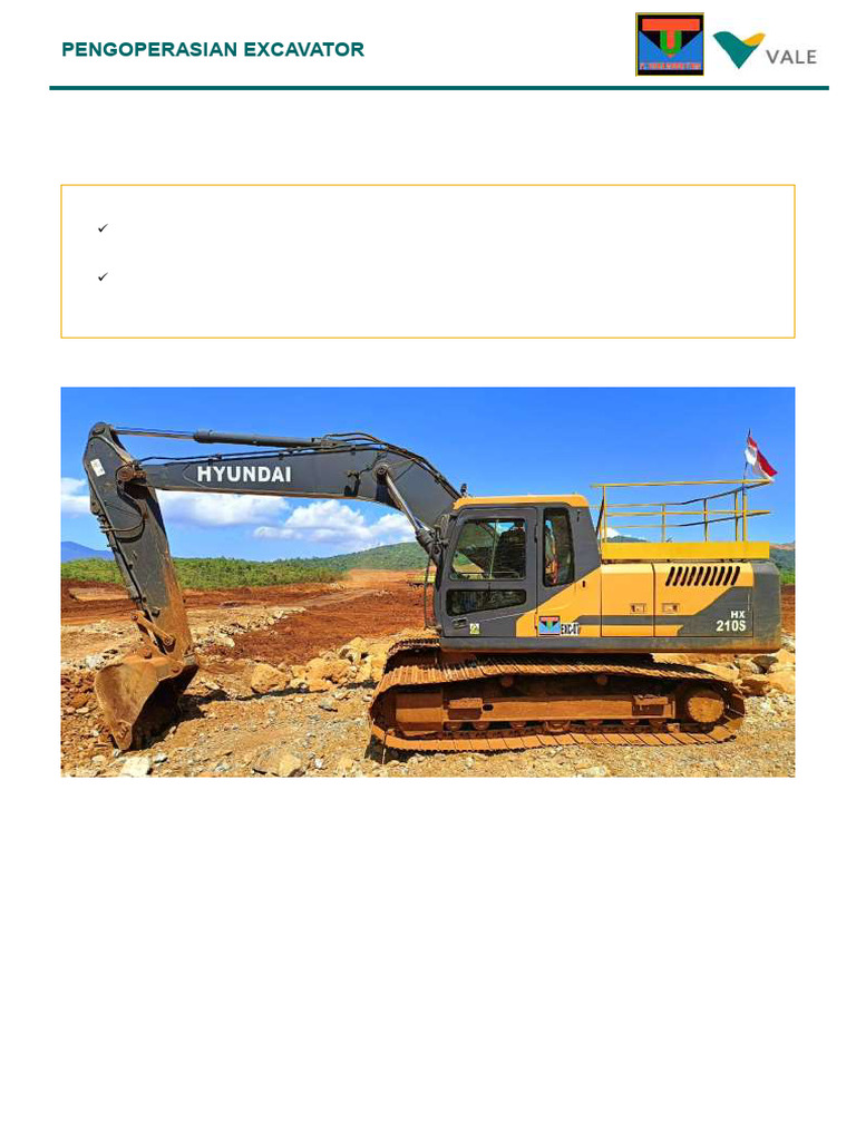 Rev#011 Pengoperasian Excavator | PDF | Manufactured Goods