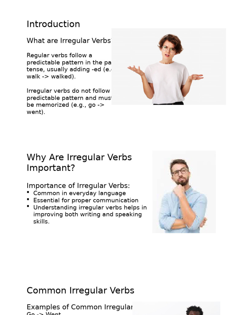 Past Tense Irregular Verbs | PDF | Grammatical Tense | Verb