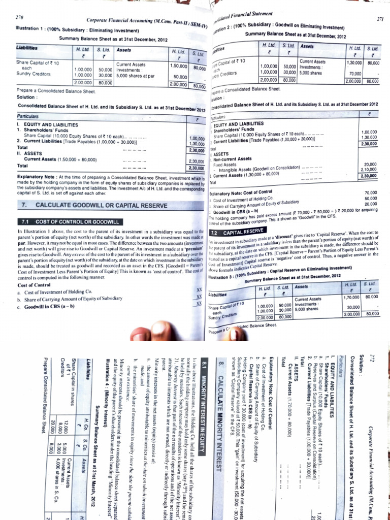 Consolidated Sums | PDF | Equity (Finance) | Balance Sheet