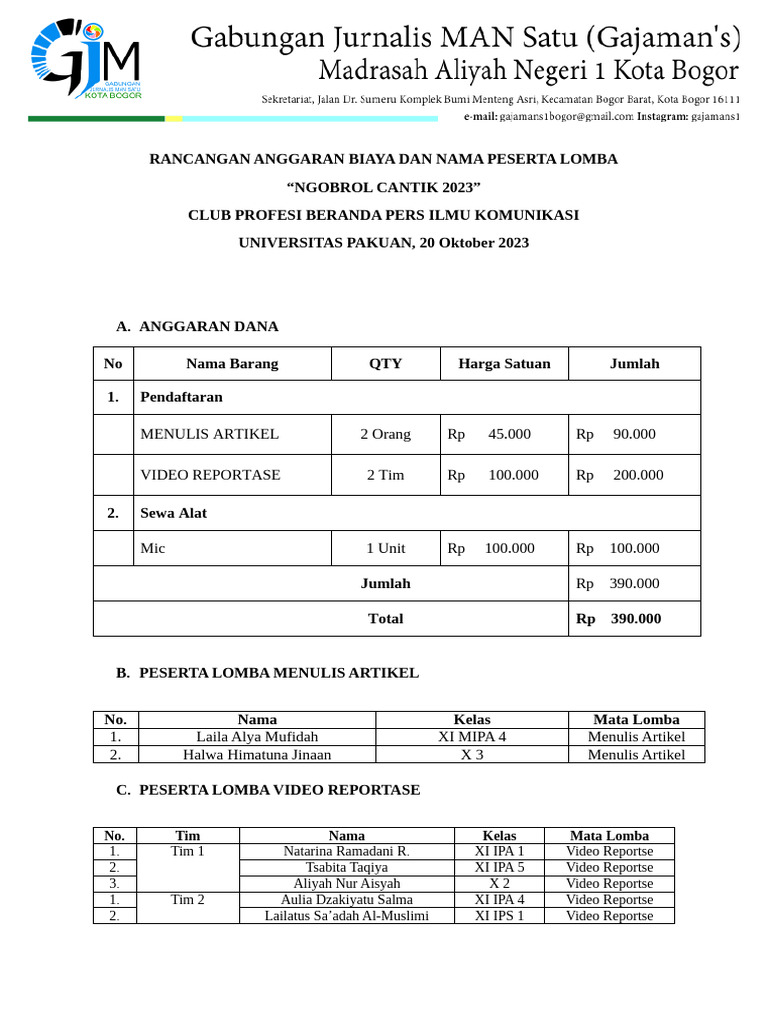 Rab Lomba Reportase Dan Artikel | PDF