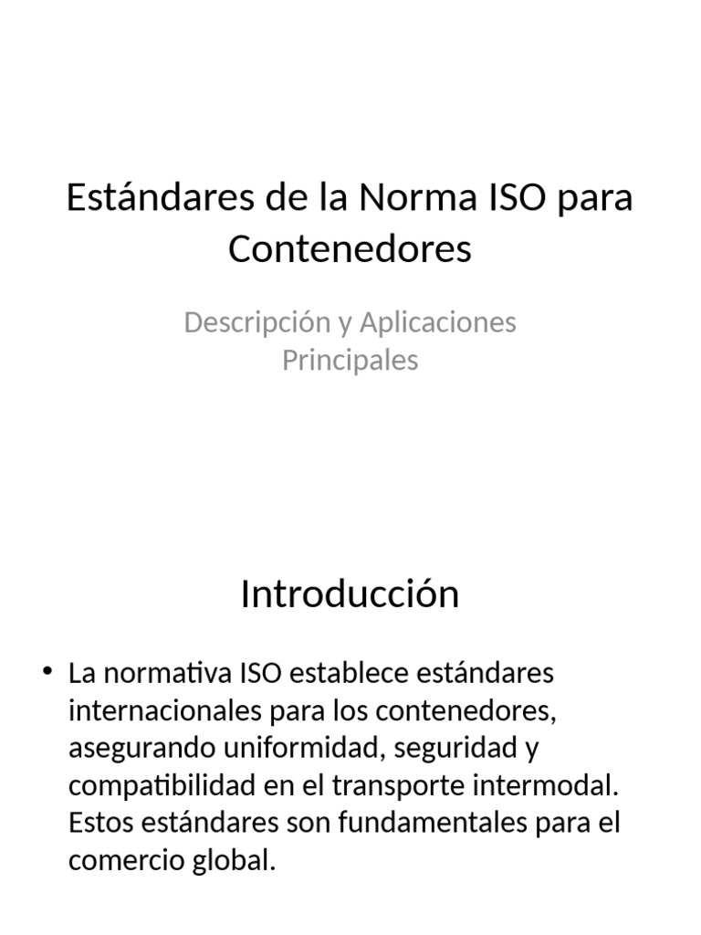Norma ISO Contenedores | PDF