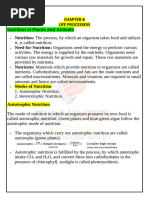 Nutrition 10th Class Notes | PDF | Digestion | Nutrition