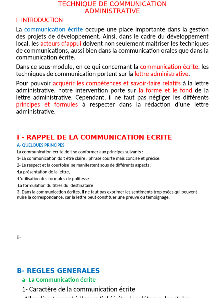 Technique de Communication Administrative | PDF | la communication