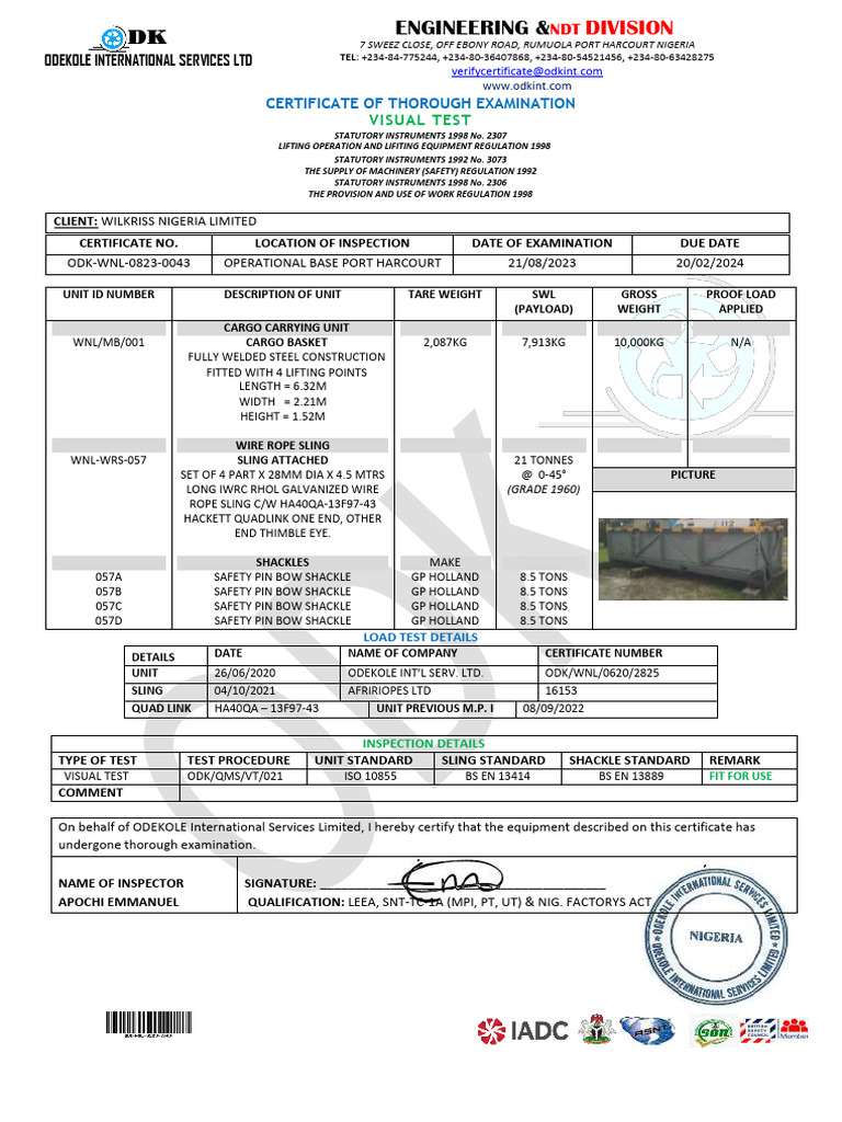 WNL-MB-001 3RD Party (Cargo Basket) | PDF