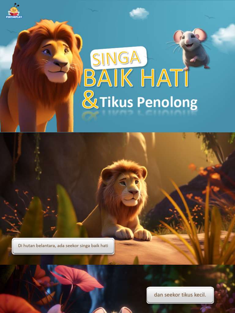 Kebaikan Singa dan Tikus Penolong | PDF