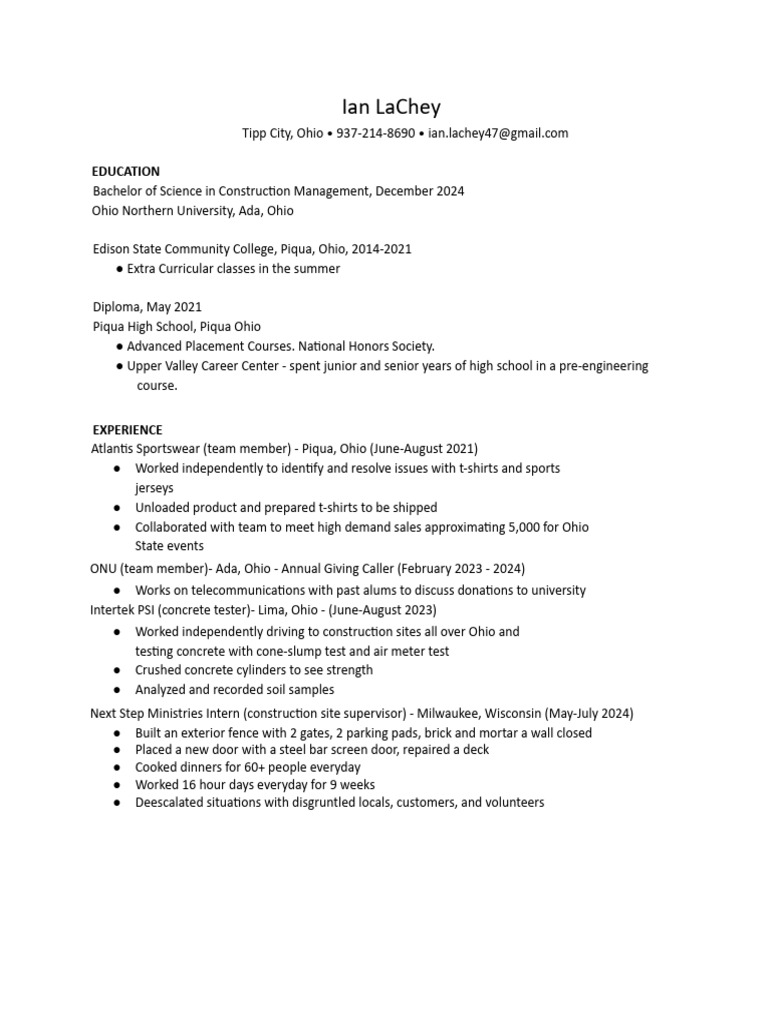 Ian LaChey Resume 9-18-2024 | PDF