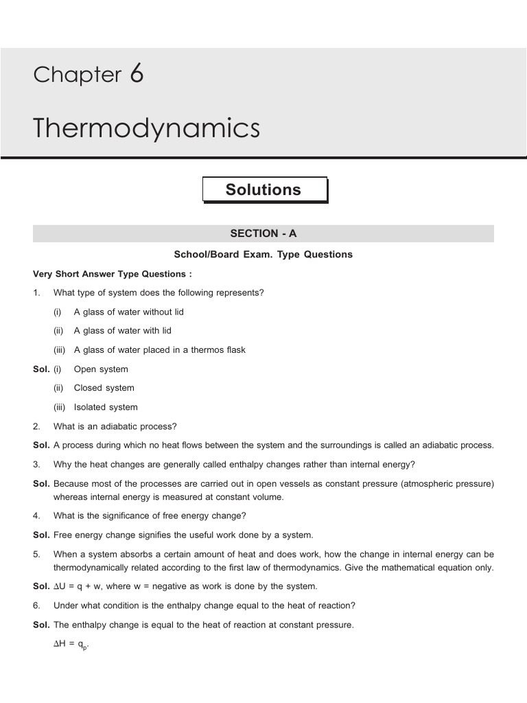 CXI Chapter-6 Thermodynamics | PDF | Enthalpy | Heat