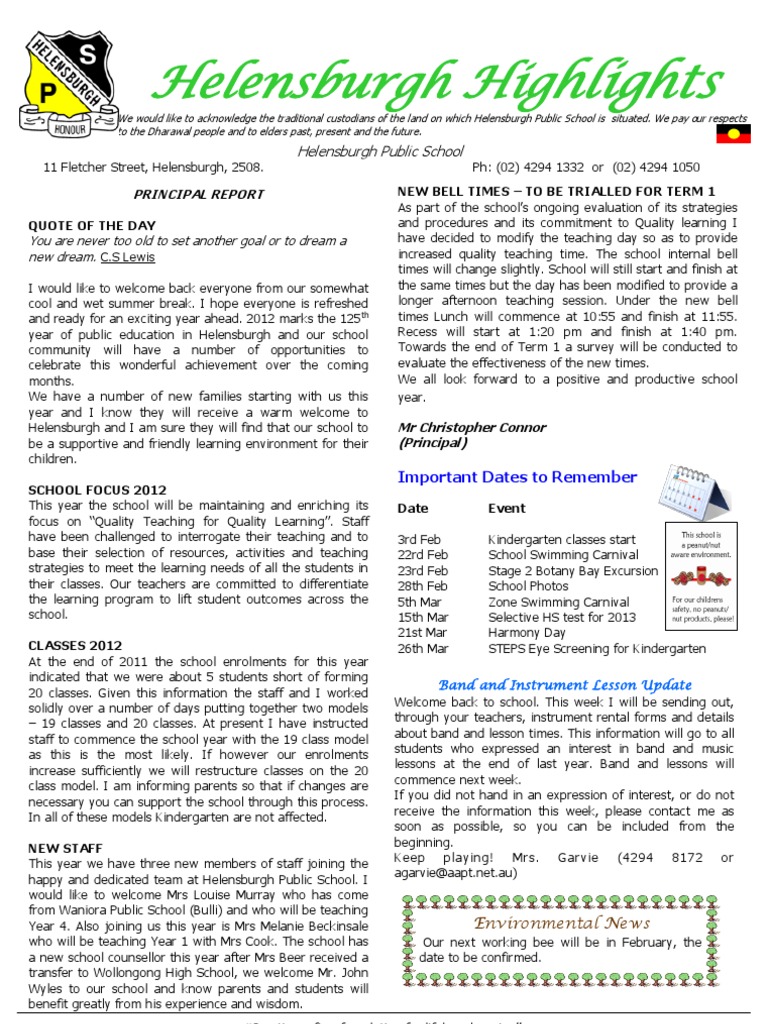 WHSPA Bell Times Overview | PDF | Career & Growth