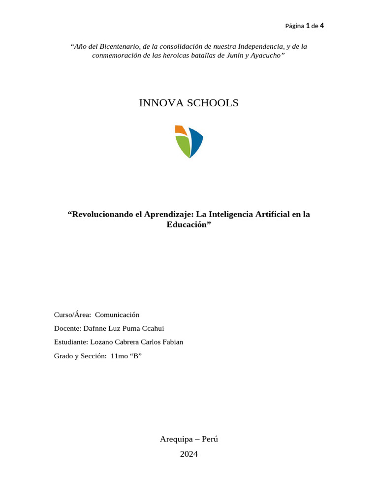 Ensayo IA | PDF | Inteligencia artificial | Inteligencia (IA) y semántica