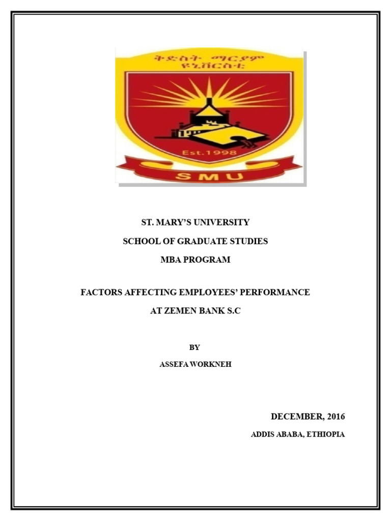 Assefa Final Paper Edited | PDF | Hypothesis | Goal
