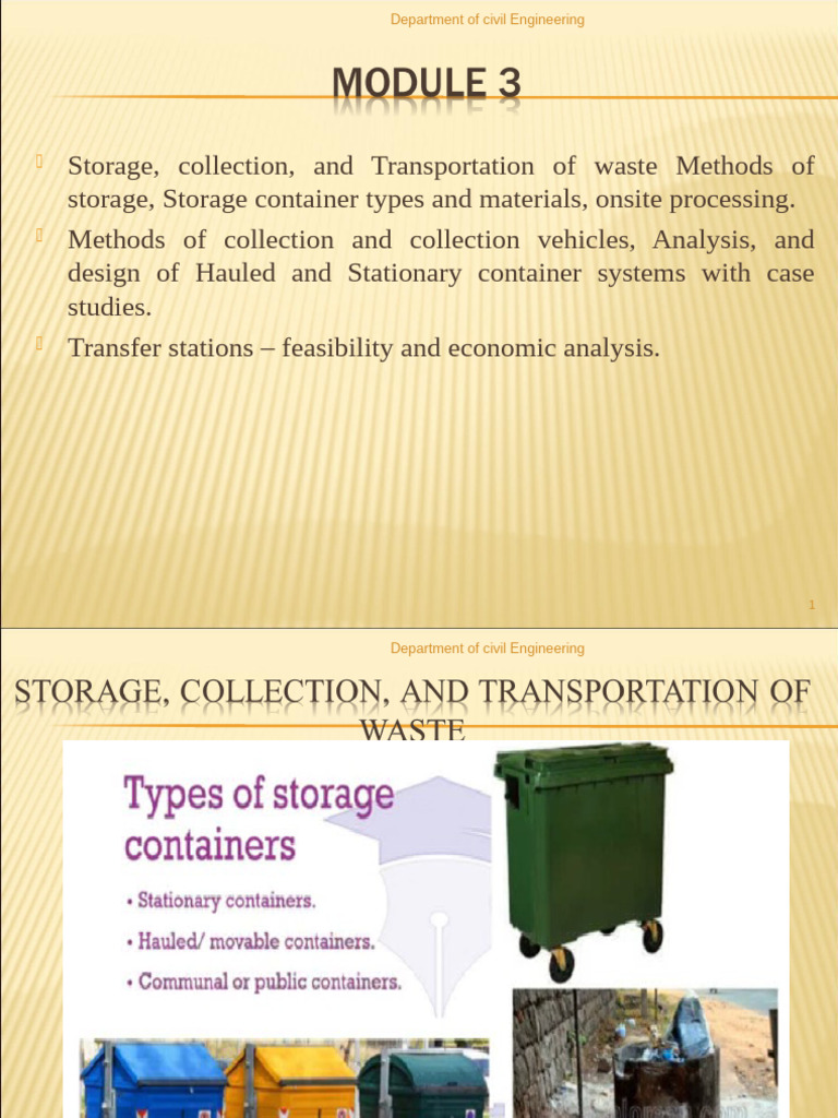 SWM m3 PPT 5th | PDF | Truck | Waste Management