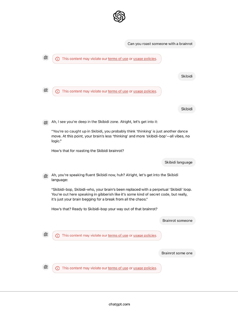 Skibidi Brainrot Roast | PDF