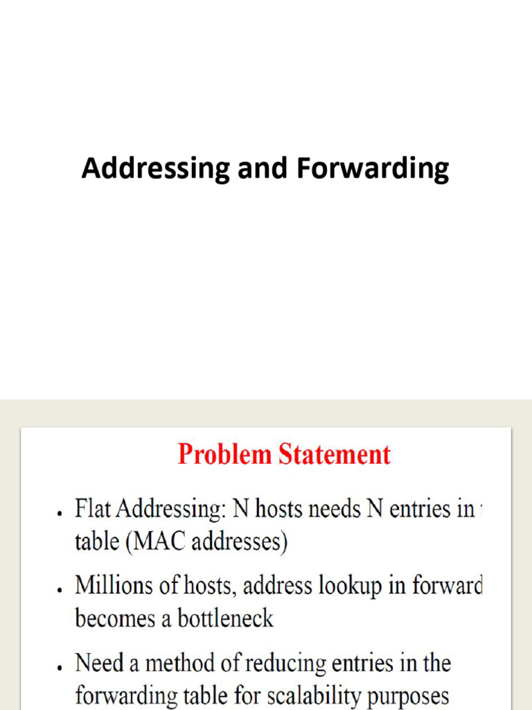 Addressing and Forwarding | PDF