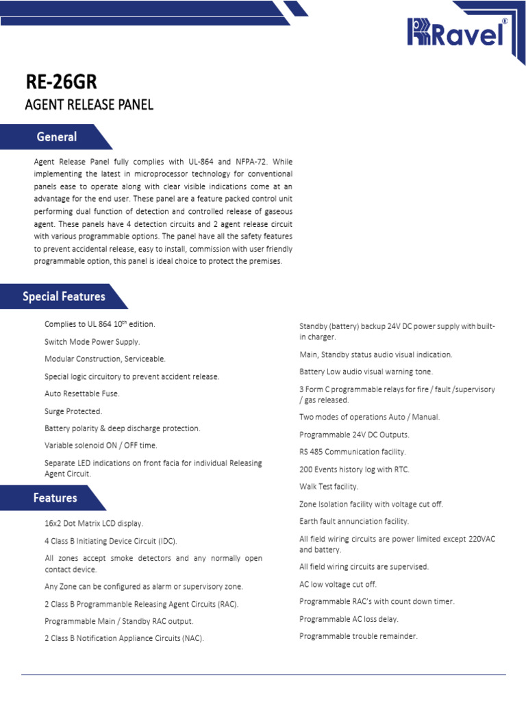 4 Zone Agent Release Panel Overview | PDF | Relay | Electrical Network