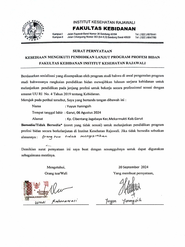 Surat Bundling Yuyun Yuningsih | PDF