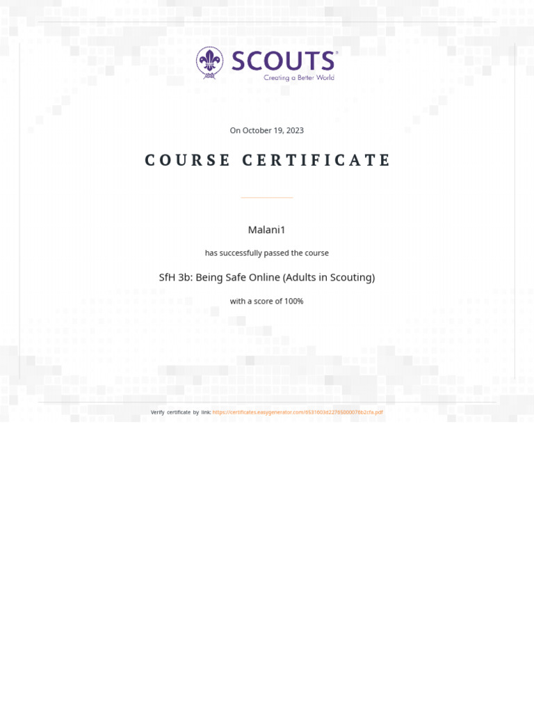 Course Certificate | PDF
