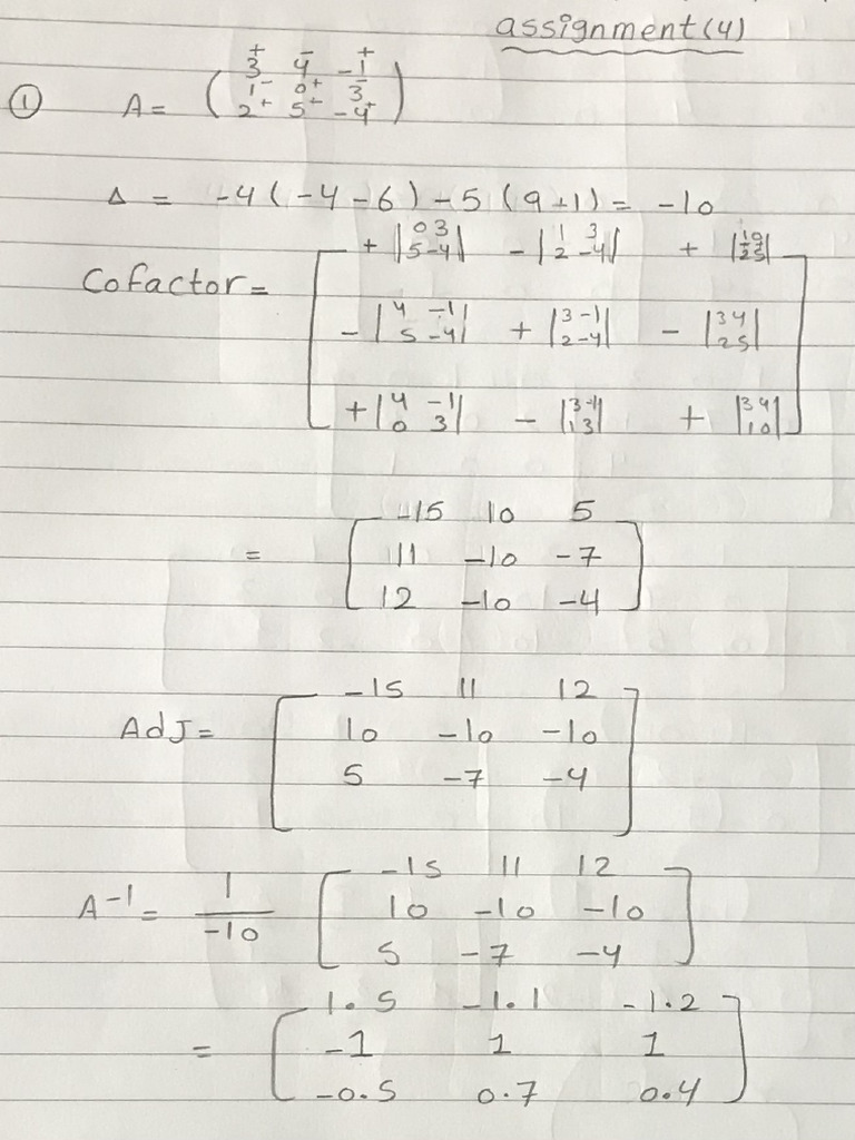 Algebra Assignment 4 | PDF Algebra Assignment 4 | PDF