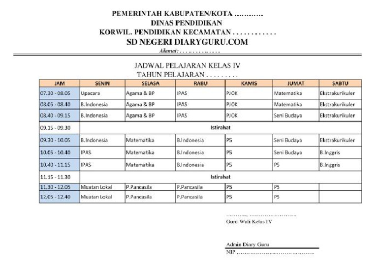 Jadwal | PDF