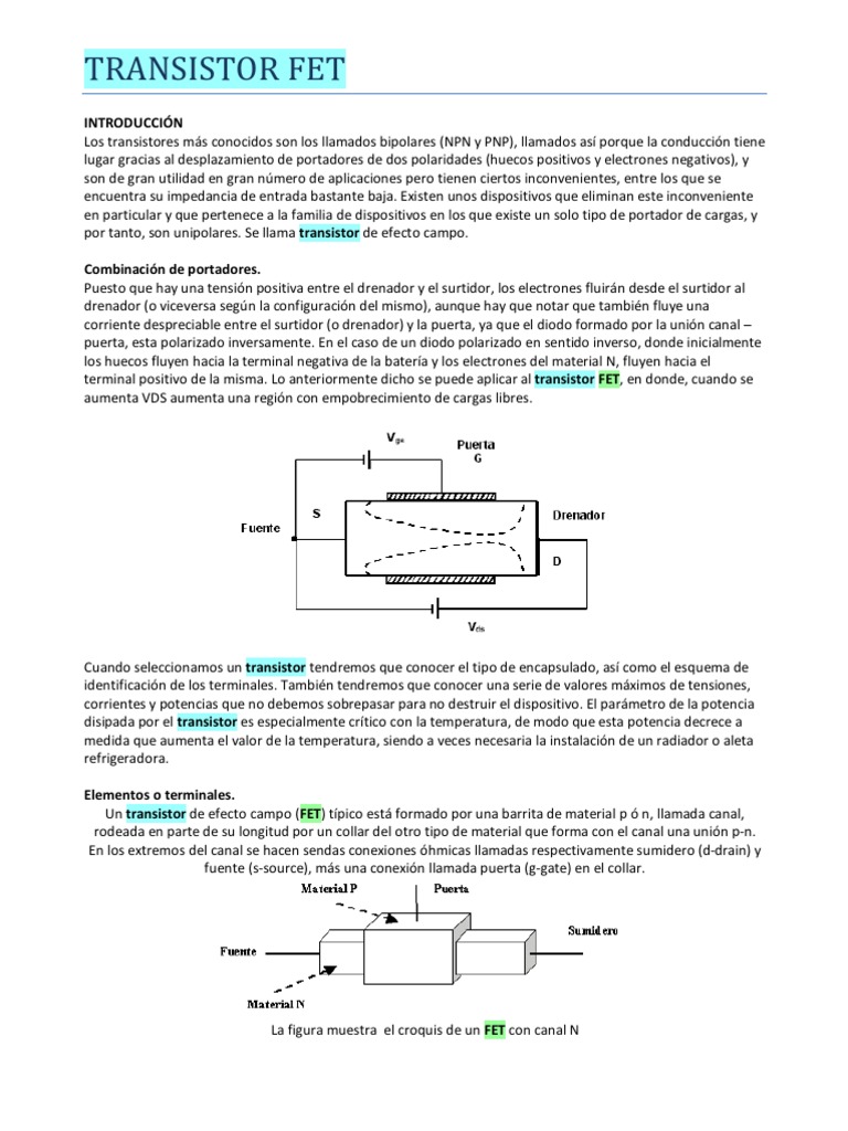 Transistores Tiristores (Fet, Mosfet, SCR, Diac, Triac) | PDF ...
