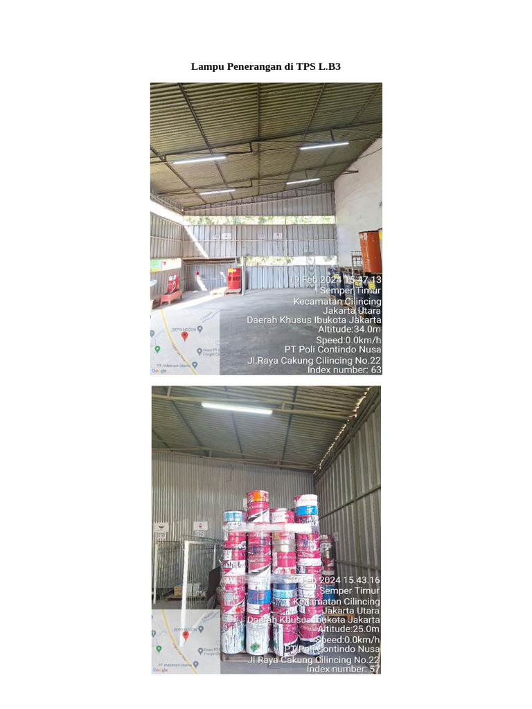 Lampu Penerangan Di TPS LB3 | PDF