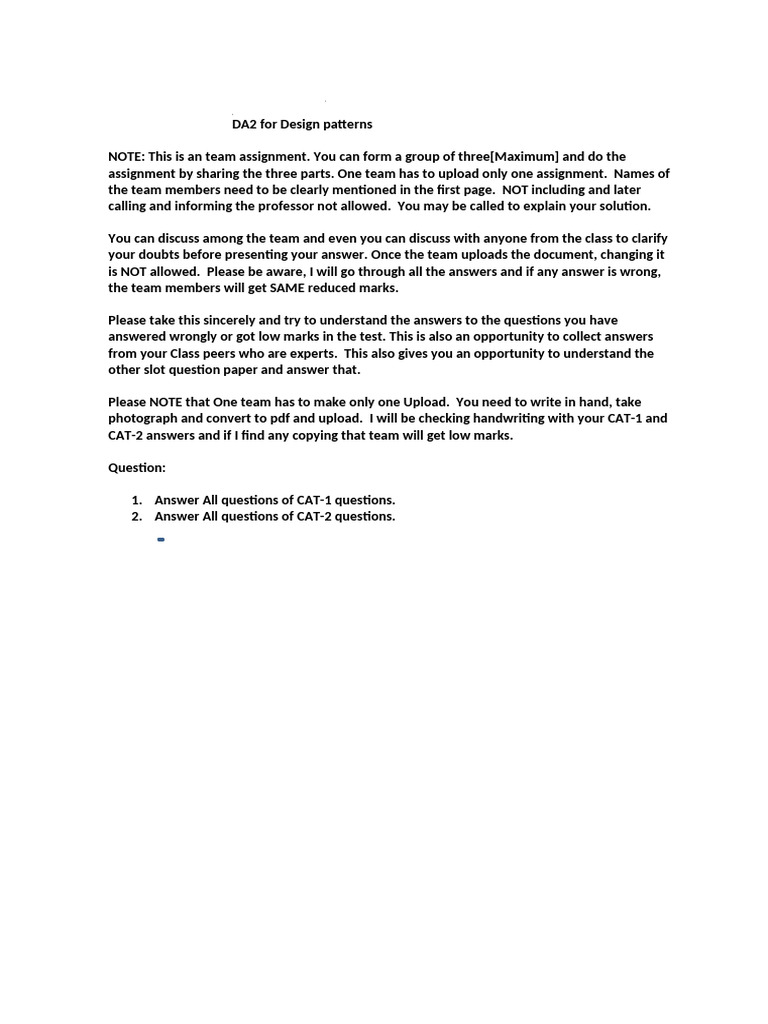 G DA2 For Design Patterns | PDF