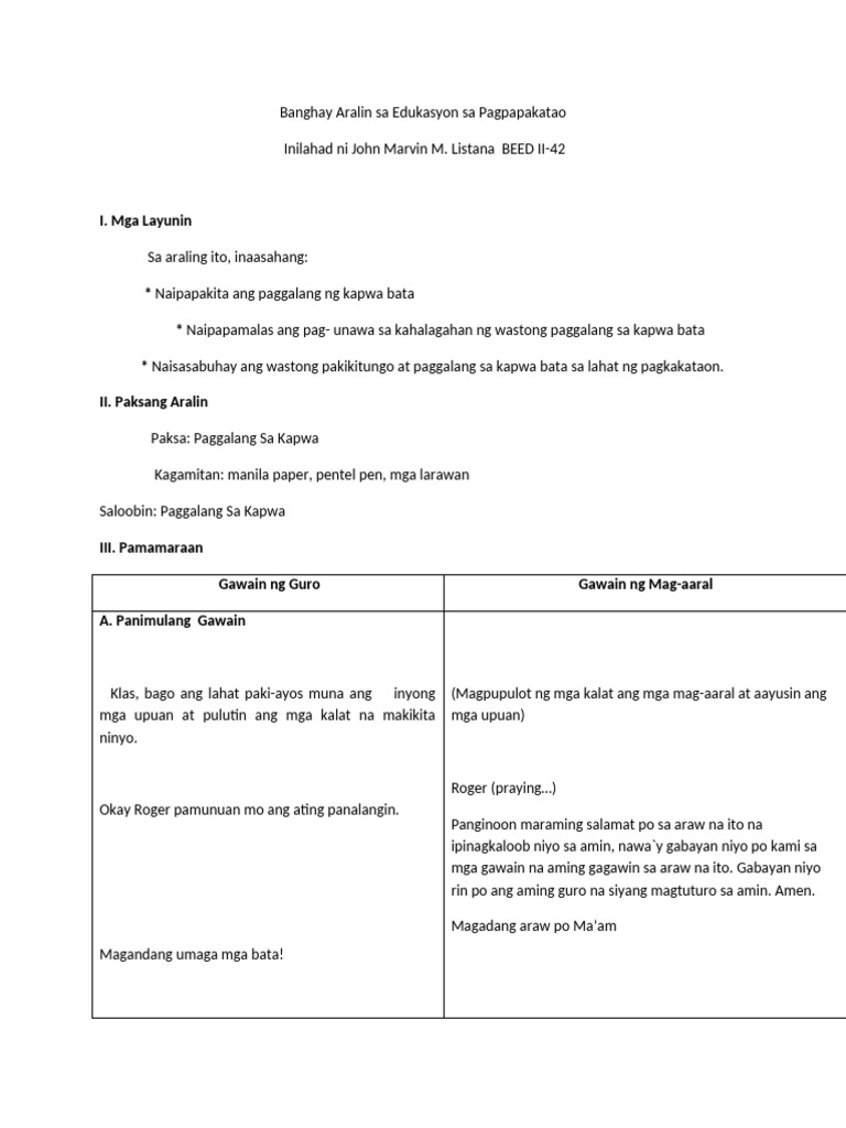 LP Sa Value JM | PDF