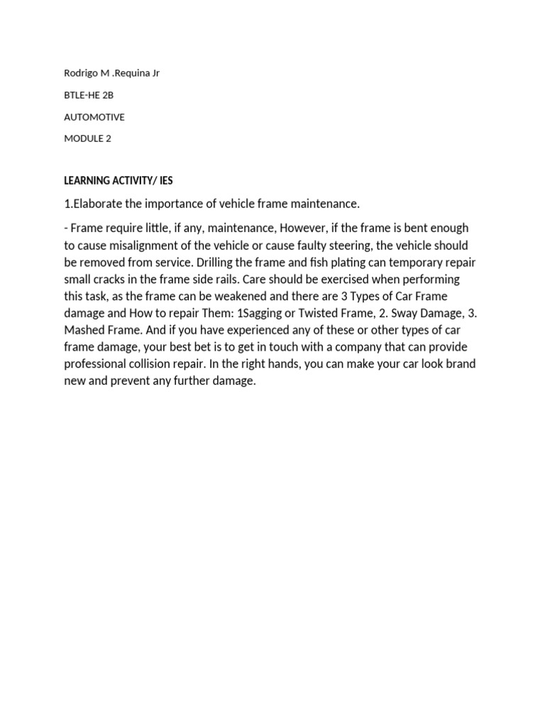 Automotive Module 2 | PDF