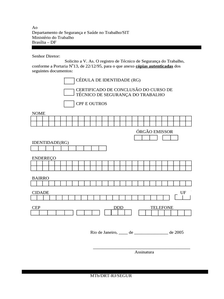 Carta Ao MTE Credencial TST | PDF