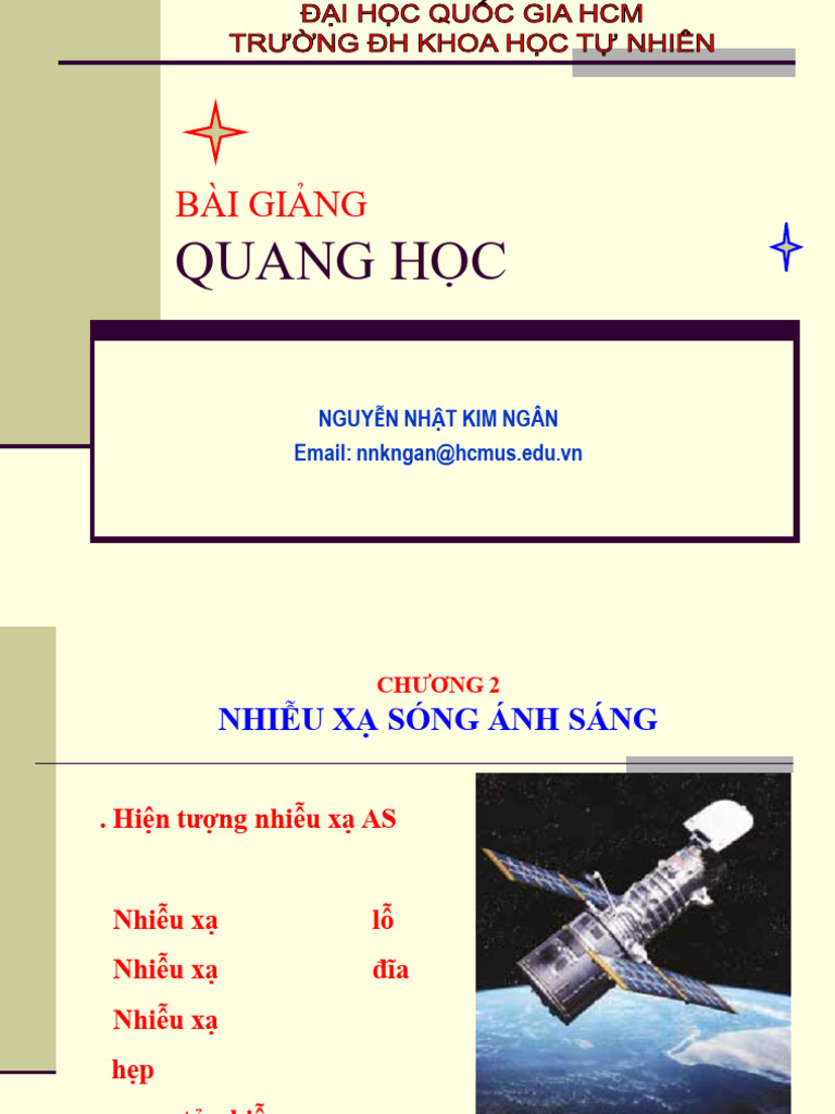 Baigiang - NHIỄU XẠ ÁNH SÁNG - Chương 6 - KN - 2024 | PDF