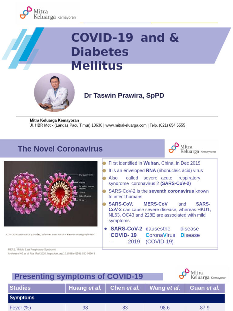 Dr. Taswin - Diabetes & Covid-19 | PDF | Viral Diseases | Microbiology