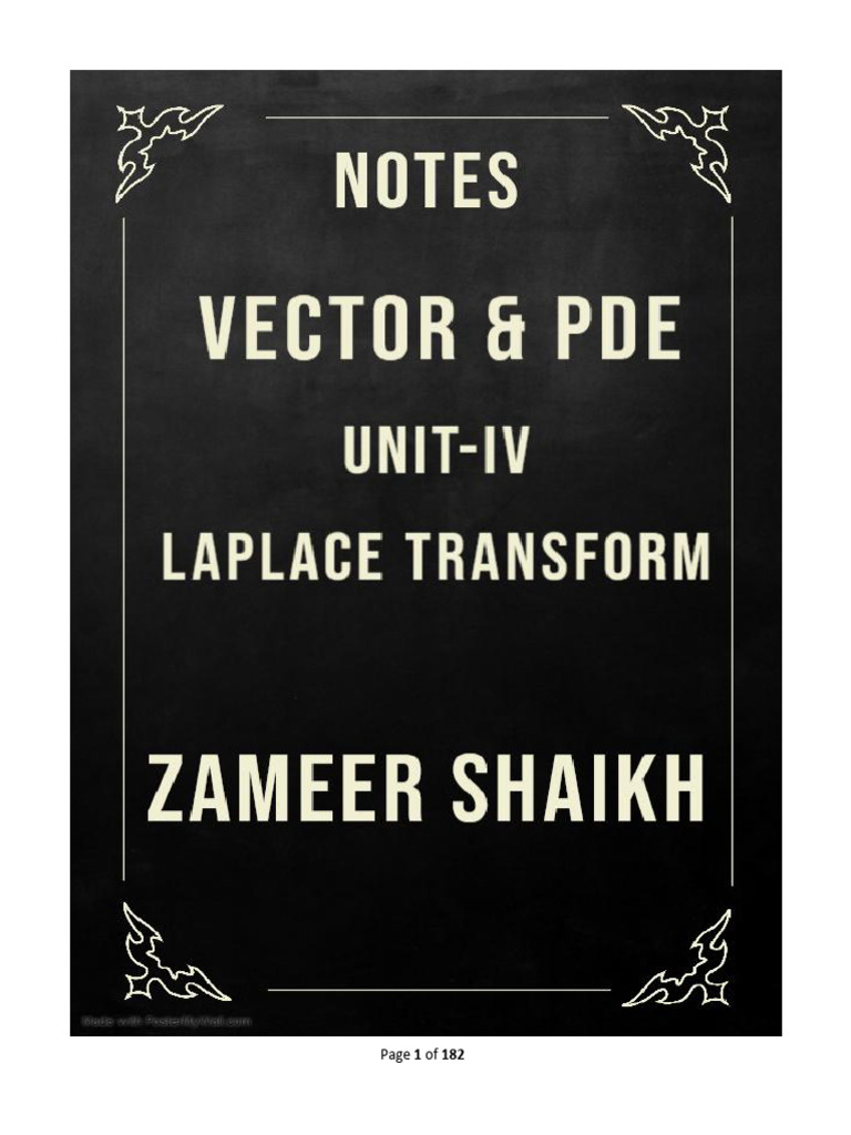 Laplace Transform | PDF | Mathematical Concepts | Differential Calculus Laplace Transform | PDF | Mathematical Concepts | Differential Calculus