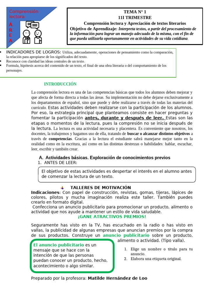 Comprensión Lectora - Noveno | PDF | Comprensión lectora | Publicidad Comprensión Lectora - Noveno | PDF | Comprensión lectora | Publicidad