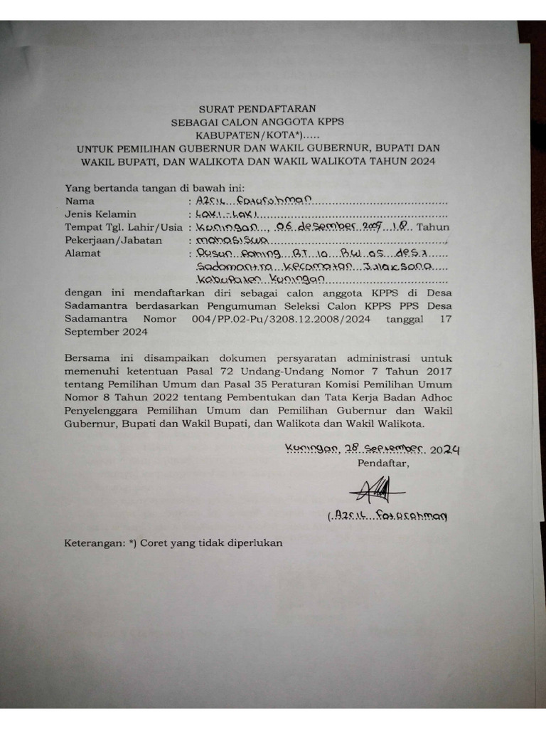 Surat Pen Daft A Ran | PDF