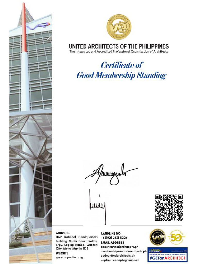 UAP Membership Certificate for Marlon Samson | PDF