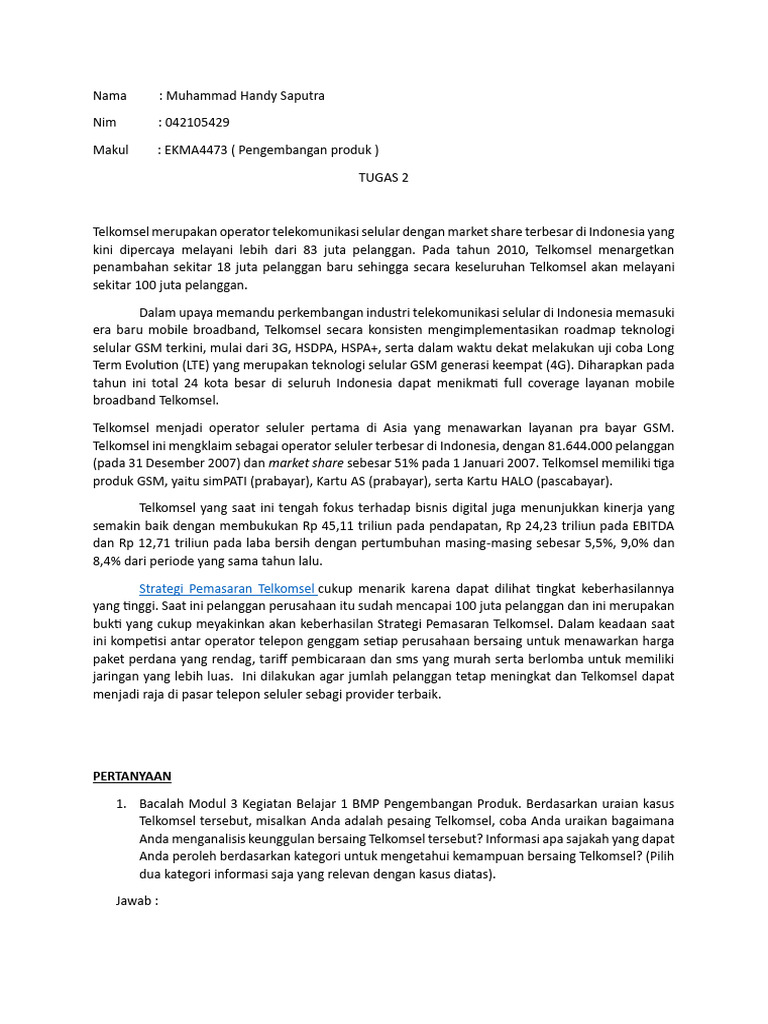 TT2 Pengembangan Produk | PDF
