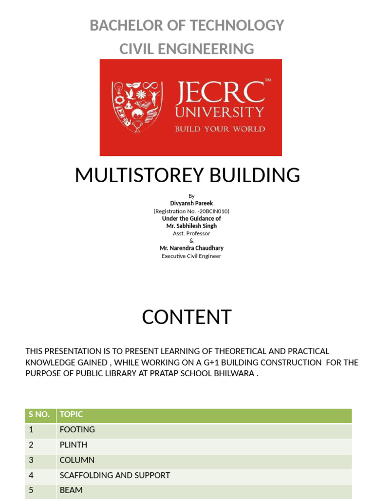 Contraction Techniques in Building Design | PDF | Beam (Structure ...