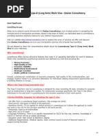 Sample Cover Letter for Work Permit | PDF | Résumé | Travel Visa