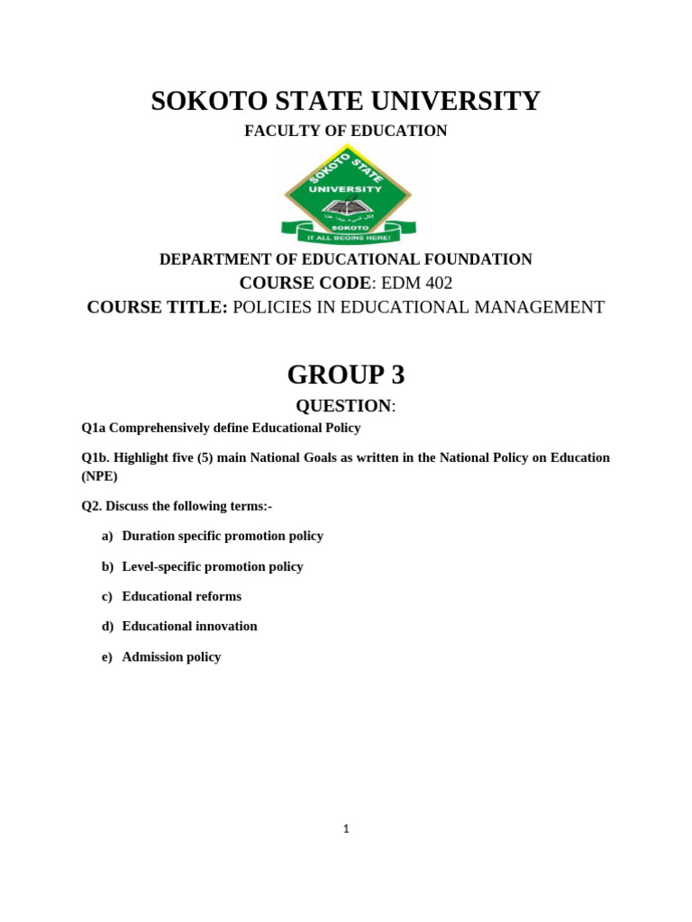 EDM 402 ASSIGNMENT WPS Office | PDF | Social Equality | Education Reform