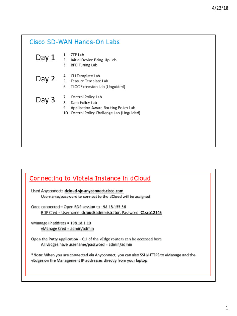 Cisco SD-WAN Viptela Lab Guide | PDF | Virtual Private Network | Computer Networking