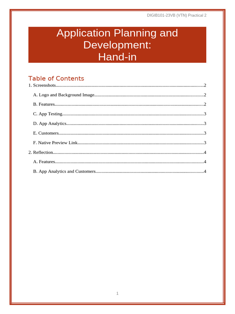 App Development Planning and Reflection | PDF | Computing | Software